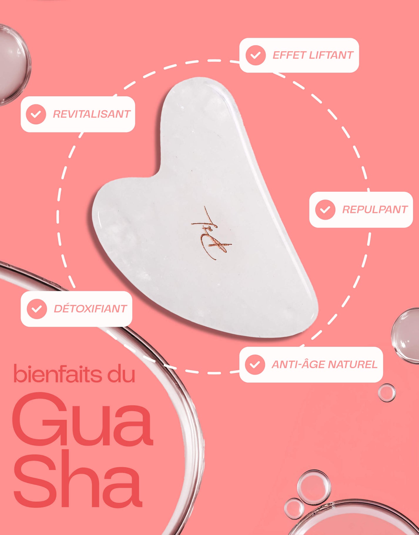 Découvrez notre Gua Sha Cristal de Roche | Pierre de Lune